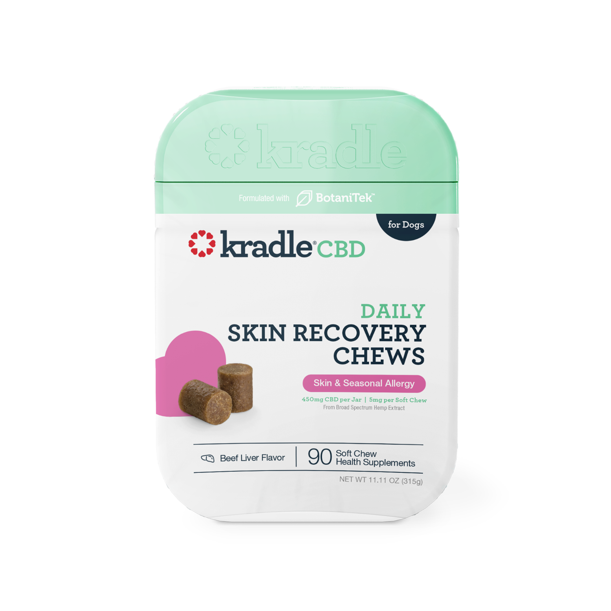 CBD Calming Skin Recovery Chews | Seasonal Dog Allergies | Kradle
